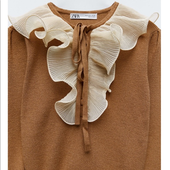 Zara | Sweaters | Zara Nwt Ruffled Sweater | Poshmark